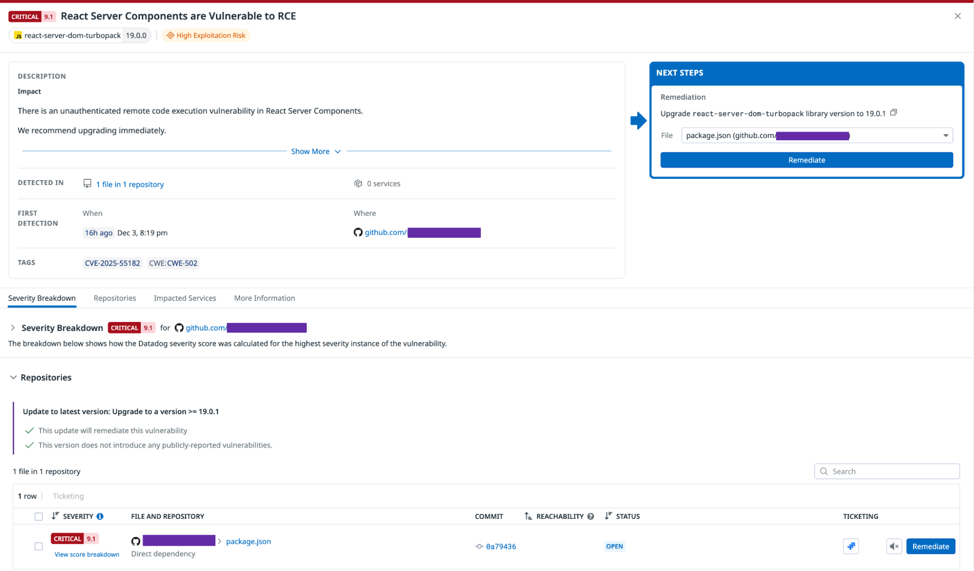 CVE-2025-55182 (React2Shell): Remote code execution in React Server ...