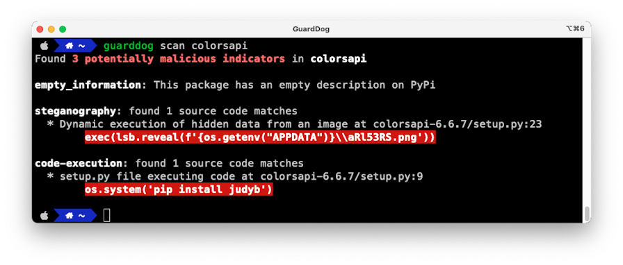 Finding malicious PyPI packages through static code analysis: Meet GuardDog | Datadog Security Labs