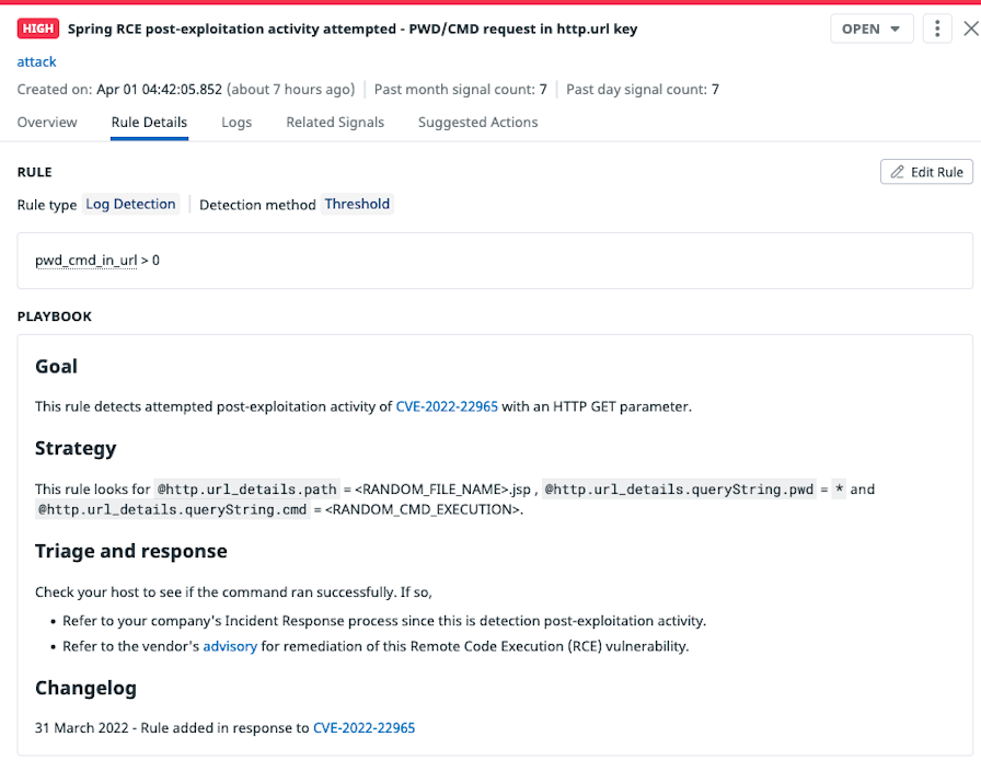 The Spring4Shell vulnerability: Overview, detection, and remediation | Datadog Security Labs